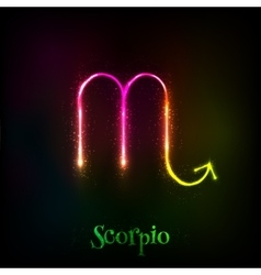 Blue shining cosmic neon zodiac aries symbol Vector Image