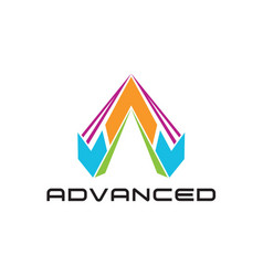 An a n golden letter logo design with creative Vector Image