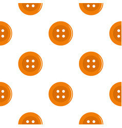 Orange sewing button pattern flat Royalty Free Vector Image