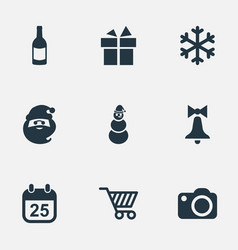 Simple set of christmas icons Royalty Free Vector Image