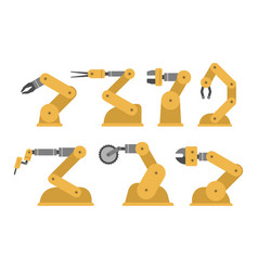 Robot parts icon set Royalty Free Vector Image