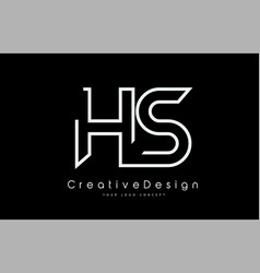Hs letter design with creative cut and colorful Vector Image