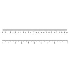 Wooden metric imperial rulers centimeter Vector Image