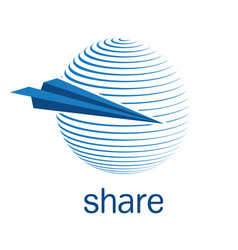 Flying airplane Royalty Free Vector Image - VectorStock