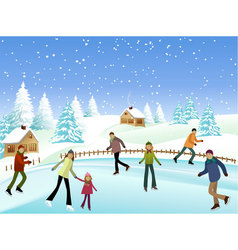 Figure skating winter sport Royalty Free Vector Image