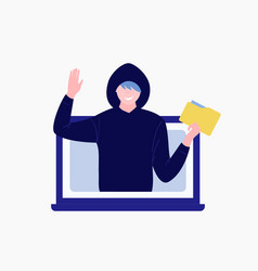 Geek hacker logo template Royalty Free Vector Image