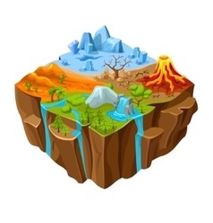 Isometric game map template Royalty Free Vector Image