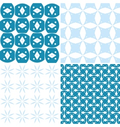 Blue patterns Royalty Free Vector Image - VectorStock