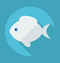 Flat modern design with shadow fish Royalty Free Vector