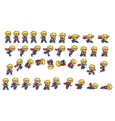 Black ninja attack game sprites Royalty Free Vector Image