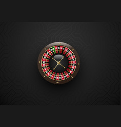 Black casino gambling roulette wheel dark Vector Image
