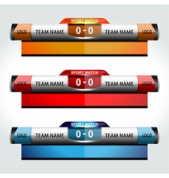 Scoreboard design elements Royalty Free Vector Image