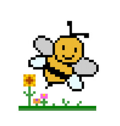 Pixel happy rabbit image for 8 bit game assets Vector Image