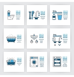 Simbol saving water Royalty Free Vector Image - VectorStock