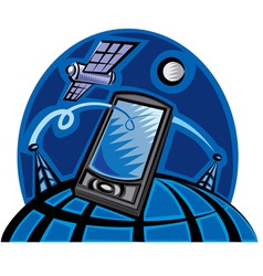 Cell phone connection Royalty Free Vector Image