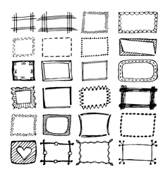 Hand drawn fantasy frames set Royalty Free Vector Image