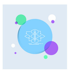 Algorithm design method model process flat icon Vector Image