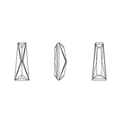 Gemstone wire frame Royalty Free Vector Image - VectorStock