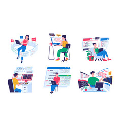 Software developer character programmer Royalty Free Vector