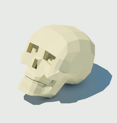 Polygonal blue green skull Royalty Free Vector Image