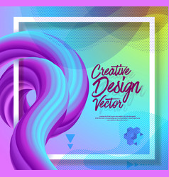 Creative 3d flow poster design abstract background