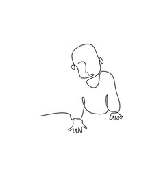 Knowledge one line drawing Royalty Free Vector Image