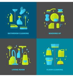Shop shelving with household cleaning products Vector Image