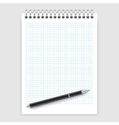 Notepad with school supplies Royalty Free Vector Image