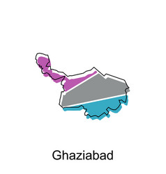 Map of gandhidham design template with outline Vector Image