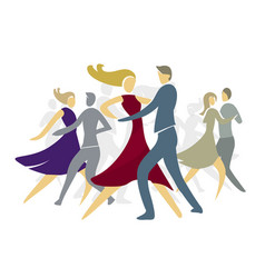 Ballroom dancers couple Royalty Free Vector Image