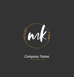 M mm initial handwriting and signature logo Vector Image