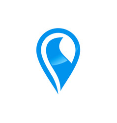 Position point technology gps logo Royalty Free Vector Image