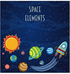 A space element template Royalty Free Vector Image