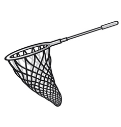 Cartoon boy with a net Royalty Free Vector Image