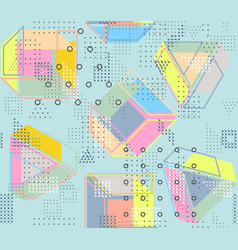 Geometric abstract seamless pattern people Vector Image