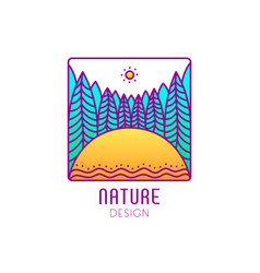 Spruce forest logo Royalty Free Vector Image - VectorStock