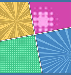 Colorful comics template Royalty Free Vector Image