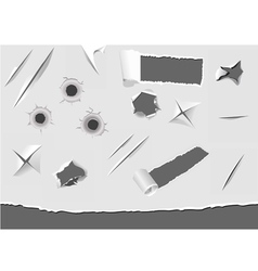 Set turned paper elements Royalty Free Vector Image