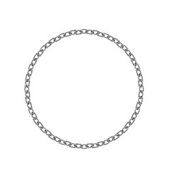 Texture chain round frame circle border chains Vector Image