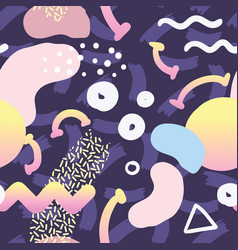 Abstract memphis style seamless pattern Royalty Free Vector