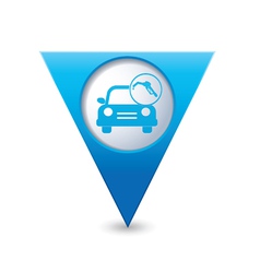 Car with fast refueling icon map pointer blue Vector Image