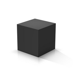 Black cube Royalty Free Vector Image - VectorStock