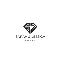 Jewelry logo design template circle ring Vector Image