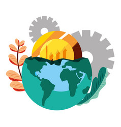 God create the world Royalty Free Vector Image