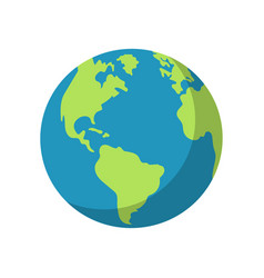 Planet earth with moon and sun for day and night Vector Image