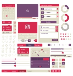 Set of icons for web and user interface design Vector Image