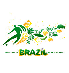 World brasil pattern with modern and Royalty Free Vector