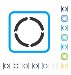 Rotation framed icon Royalty Free Vector Image