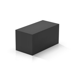 Black rectangular prism Royalty Free Vector Image