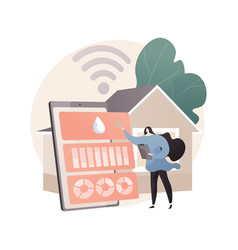 Water contamination detection system abstract Vector Image